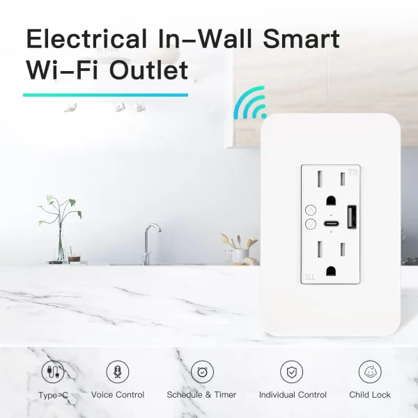 SLS US WiFi USB Smart Plug Socket with Type C - SLS Smart
